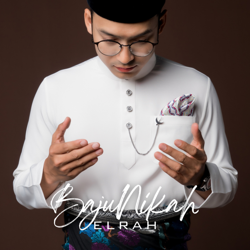 Baju Melayu Off White Elrah Exclusive Nikah Kahwin Putih Offwhite Cream ...