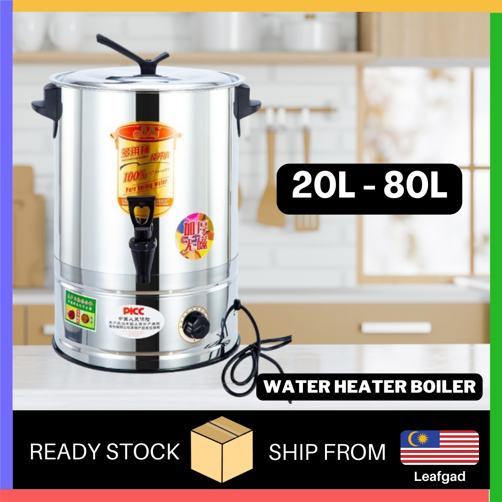New ELECTRIC STAINLESS STEEL WATER HEATER BOILER Large Capacity 20L 30L 40L 50L 60L 70L 80L Warm ...