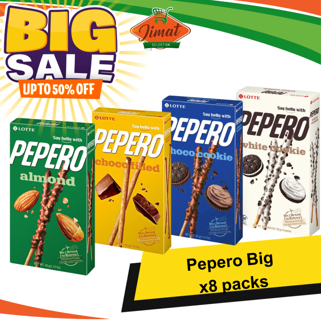 Pepero Big Pack - 32g x 8 packs (256g) | Shopee Malaysia