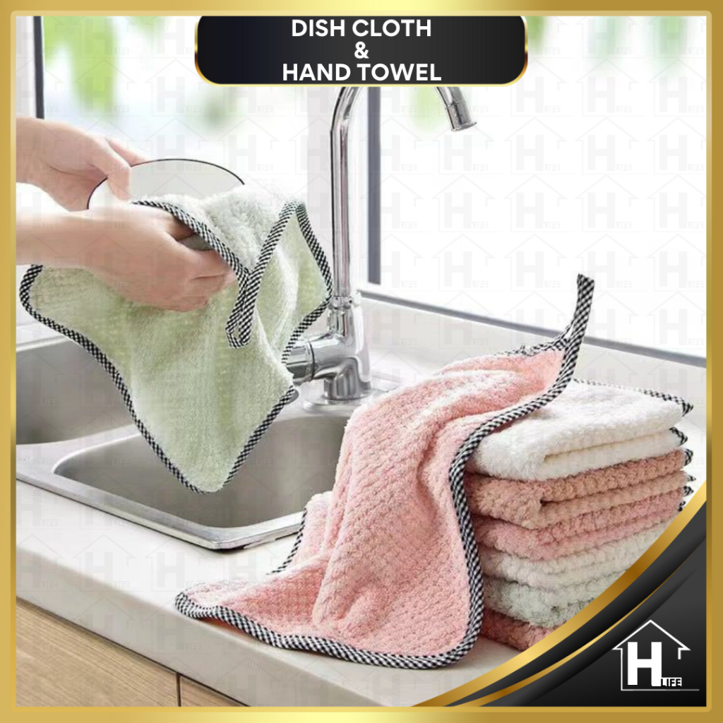 Kitchen Dish Towel Rag Non-stick Oil Double-layer Dish Washing Cloth ...