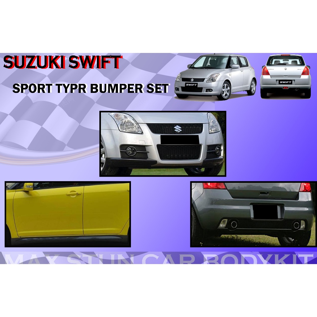 SUZUKI SWIFT SPORT TYPE BUMPER SET FRONT BUMPER SIDE SKIRT REAR BUMPER ...