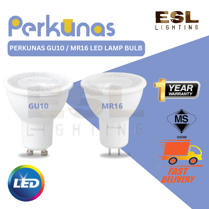 PERKUNAS GU10 / MR16 LED Lamp Bulb 8Watt- SIRIM APPROVED | Shopee Malaysia