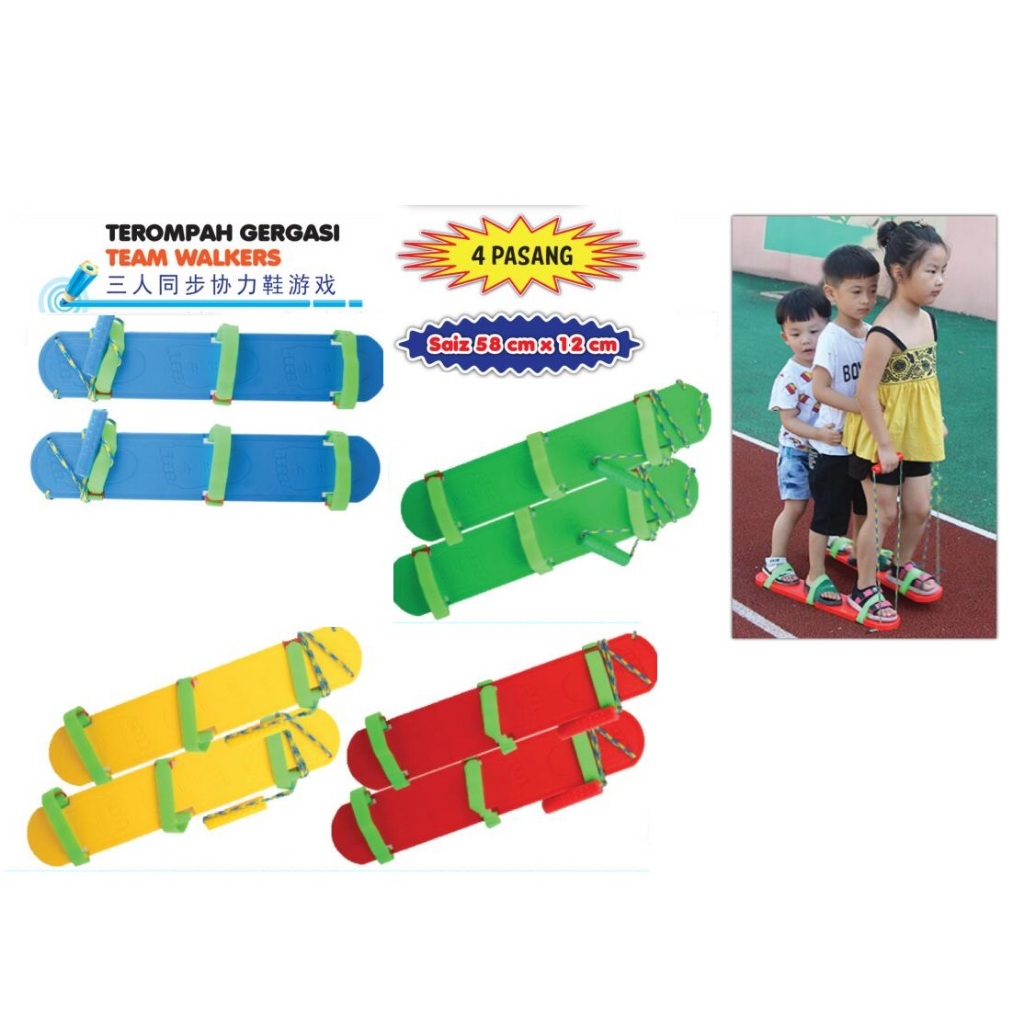 TEROMPAH GERGASI - TEAM WALKERS (4 pasang/set) - kanak-kanak | Shopee ...