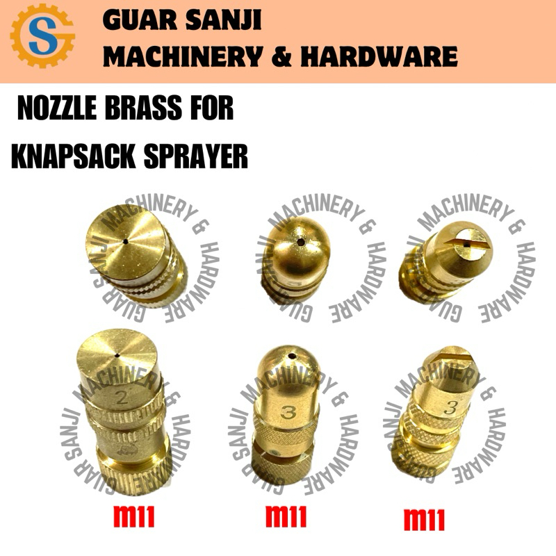 BRASS NOZZLE FOR KNAPSACK SPRAYER KEPALA PAM RACUN TEMBAGA M11 | Shopee ...