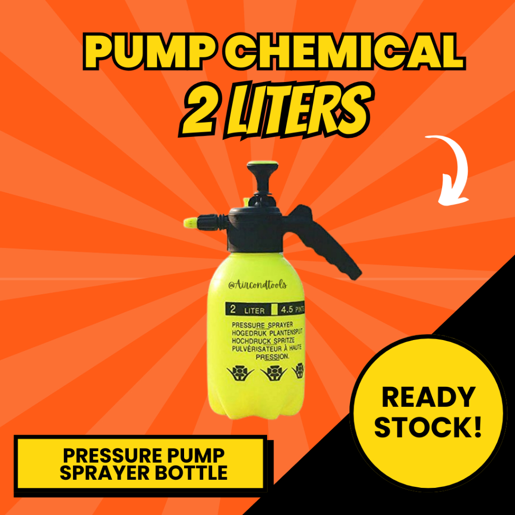 2L High Pressure Sprayer Hand Water Chemical Pressure Garden Air Cond ...