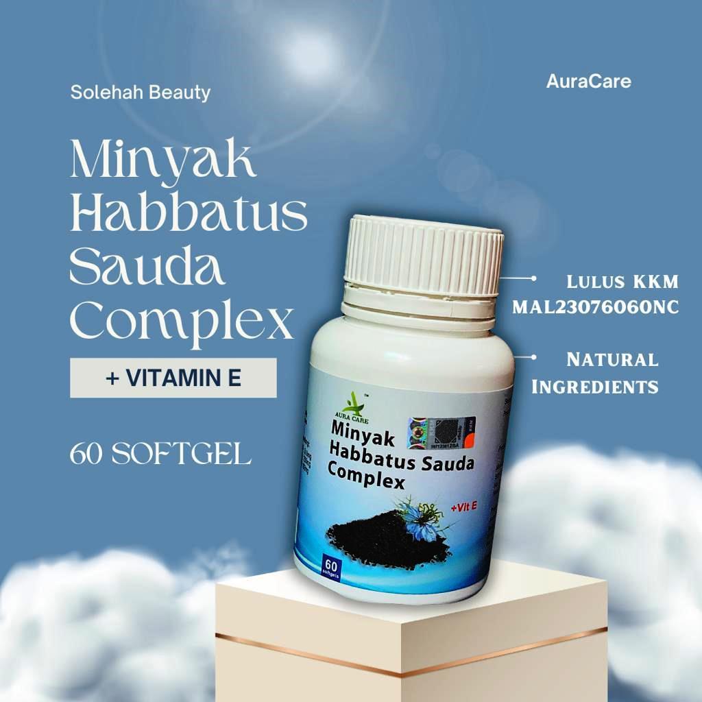 HABBATUS SAUDA COMPLEX SOFTGEL AURA CARE + Vitamin E (60 Sofftgel) KKM ...