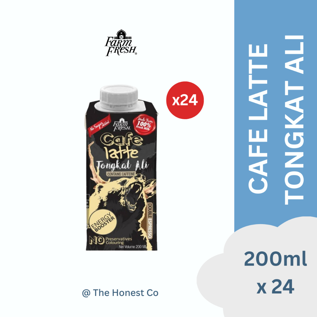 FARM FRESH UHT CAFE LATTE TONGKAT ALI 200ML X 24 PACKS - 1 CARTON ...