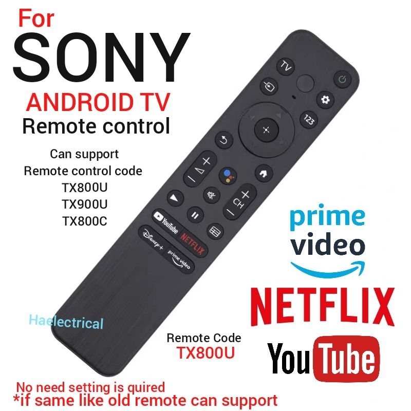 SONY ANDROID TV remote control TX800U | Shopee Malaysia