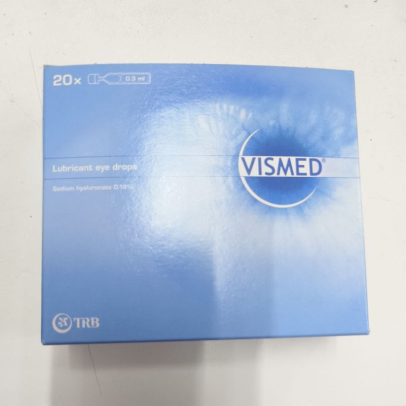 Vismed Eye Drops 0.18% 0.3ml x 20 vials e:12/25 VISMED VIAL VISMED 0 ...