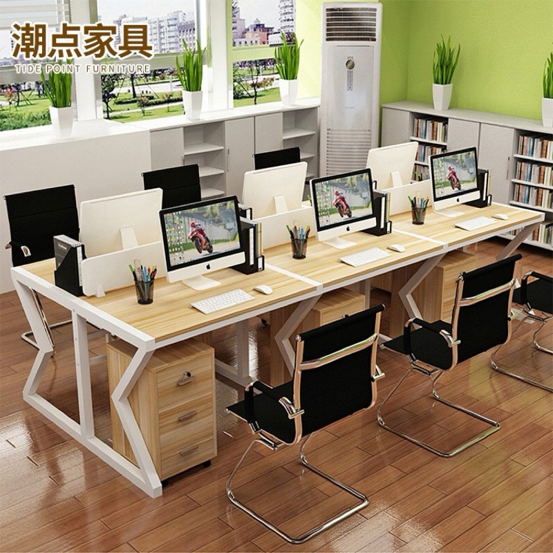 Office Link Desk Table Computer Staff Furniture 4 6 Person Workstation ...