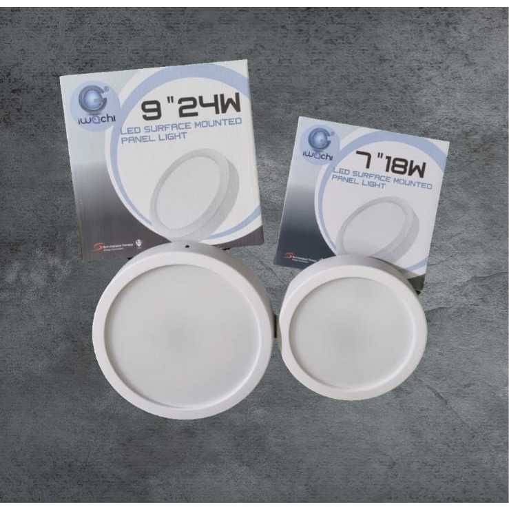 IWACHI 7"18W / 9"24W LED SURFACE MOUNTED PANEL LIGHT#ROUND/6500K/Cool ...
