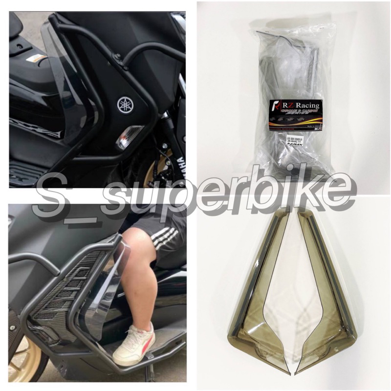 YAMAHA NMAX155 NMAX V1 LEG SHIELD SIDE COVER CARBON & SMOKE LEGSHIELD ...
