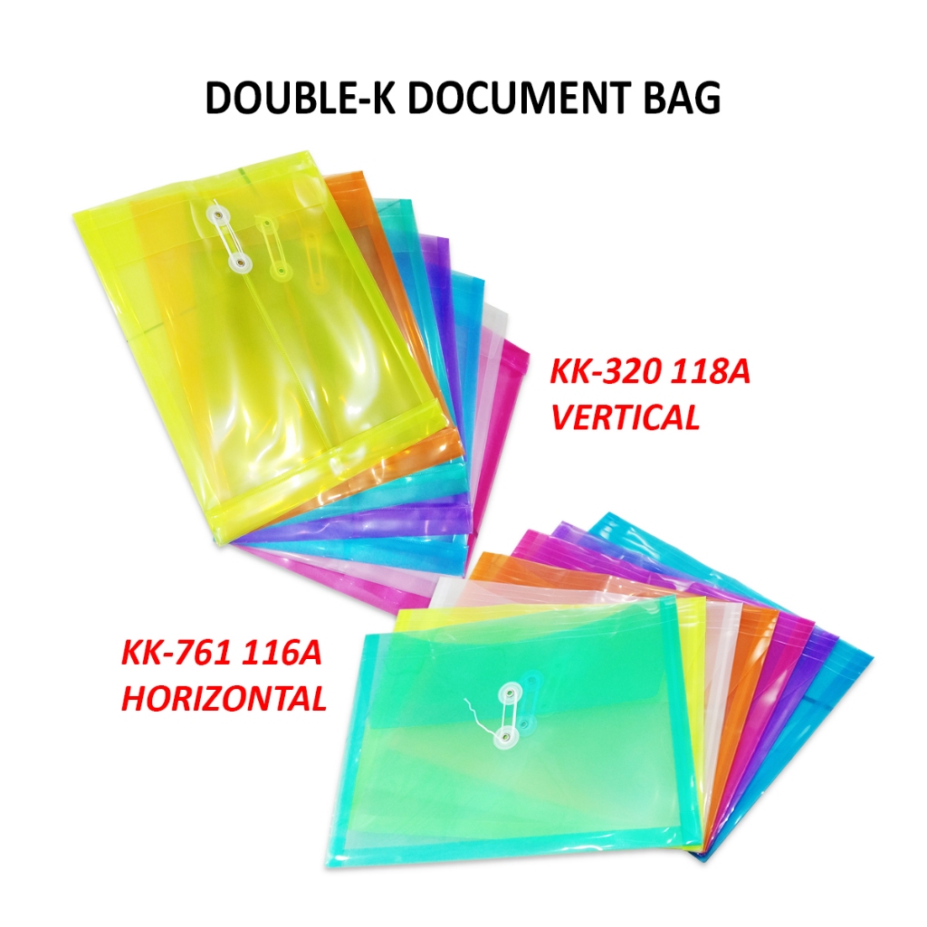 Double-K A4 Document Bag with string in a horizontal and vertical style - RM1.35/pcs | Shopee ...