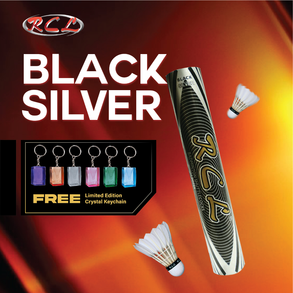 Ready Stock Wholesales🔥FREE KEY CHAIN🎁RCL [BLACK SILVER] [Badminton ...