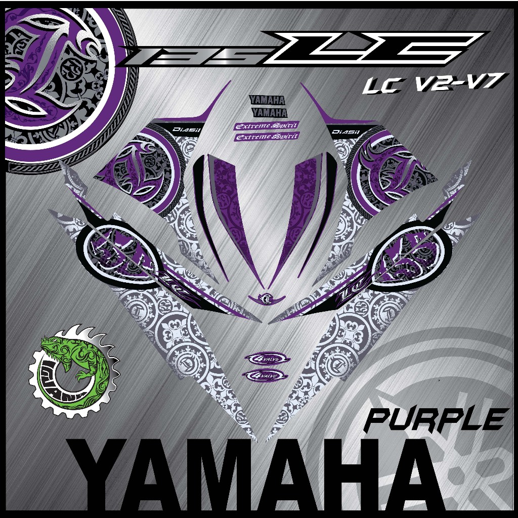 STRIPE MOTOR Yamaha LC135 V2-V7 BATIK (A-grade) CUSTOM STRIPE BODY ...