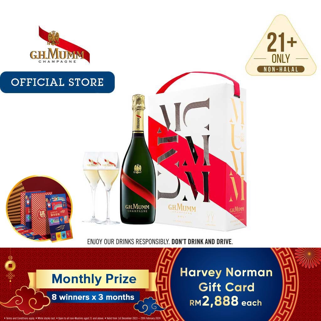 G.H.Mumm Grand Cordon Champagne France Gift Set (750ml) | Shopee Malaysia