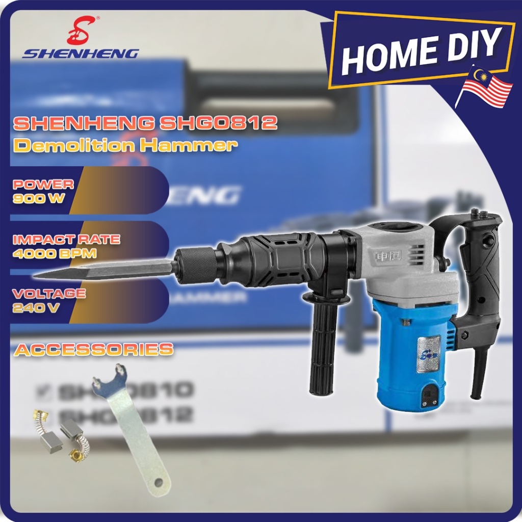 SHENHENG Demolition Hammer Hacker Hammer Drill - SHG0812 / Mesin Ketuk ...