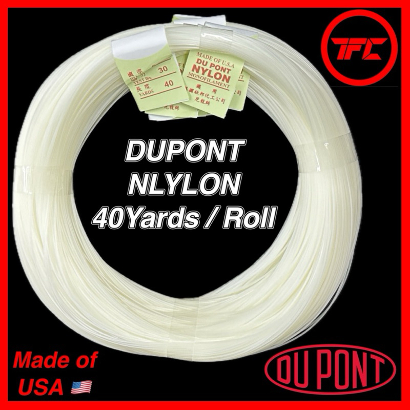 DUPONT USA 🇺🇸 Nylon Monofilament 40YDS Du Pont 40yards Per Roll Leader ...