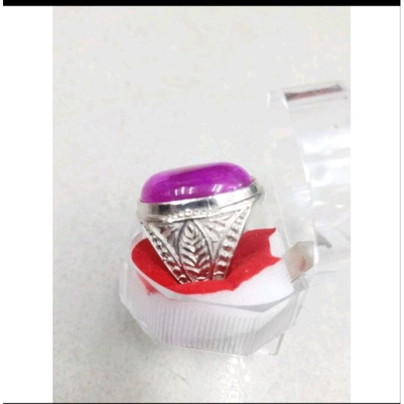 Cincin Batu Akik Asli Pink | Shopee Malaysia