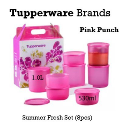 ** Ready Stock ** Tupperware Summer Fresh Round Set Purple OR Pink ...