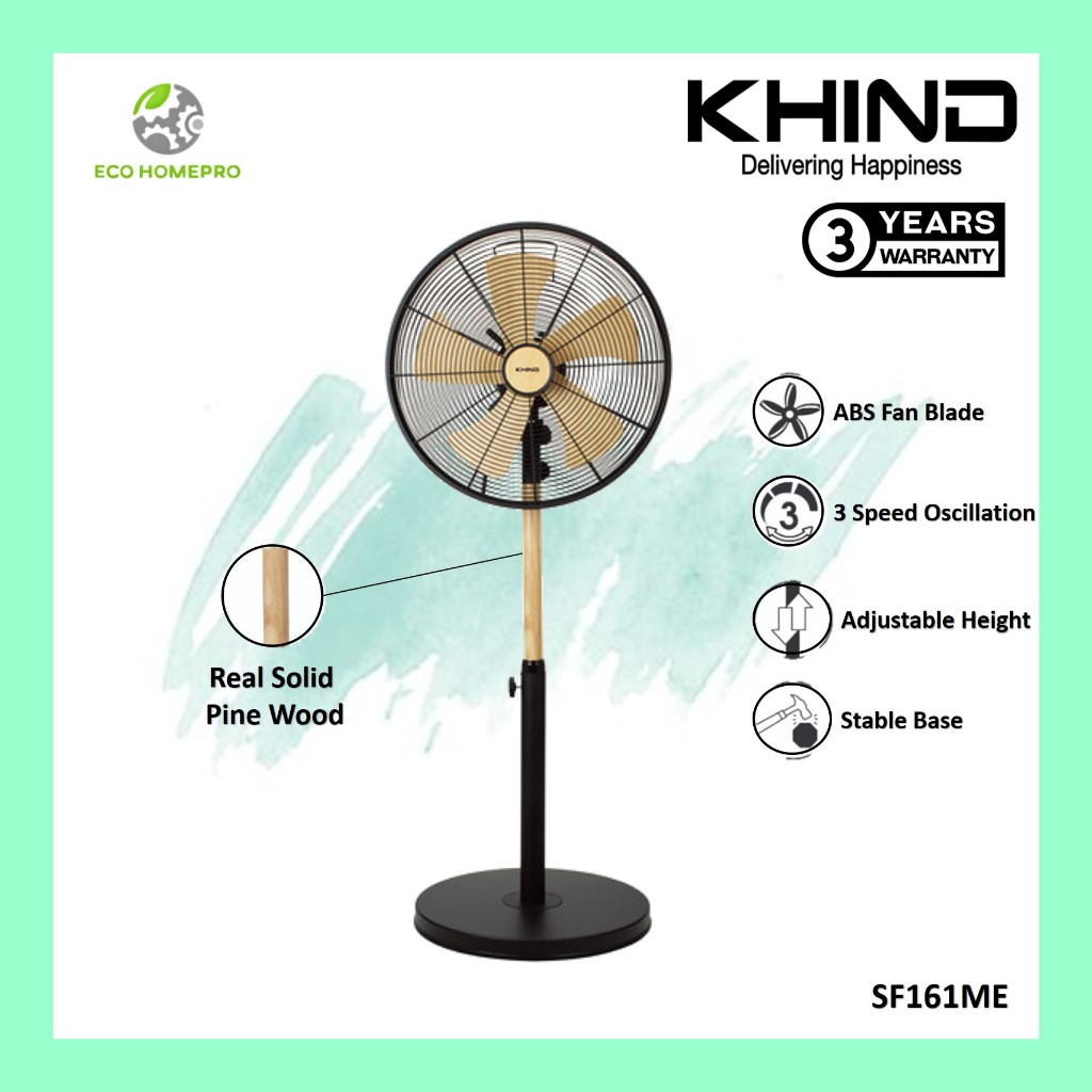 Khind 16" Wooden Type Stand Fan SF161ME | Shopee Malaysia