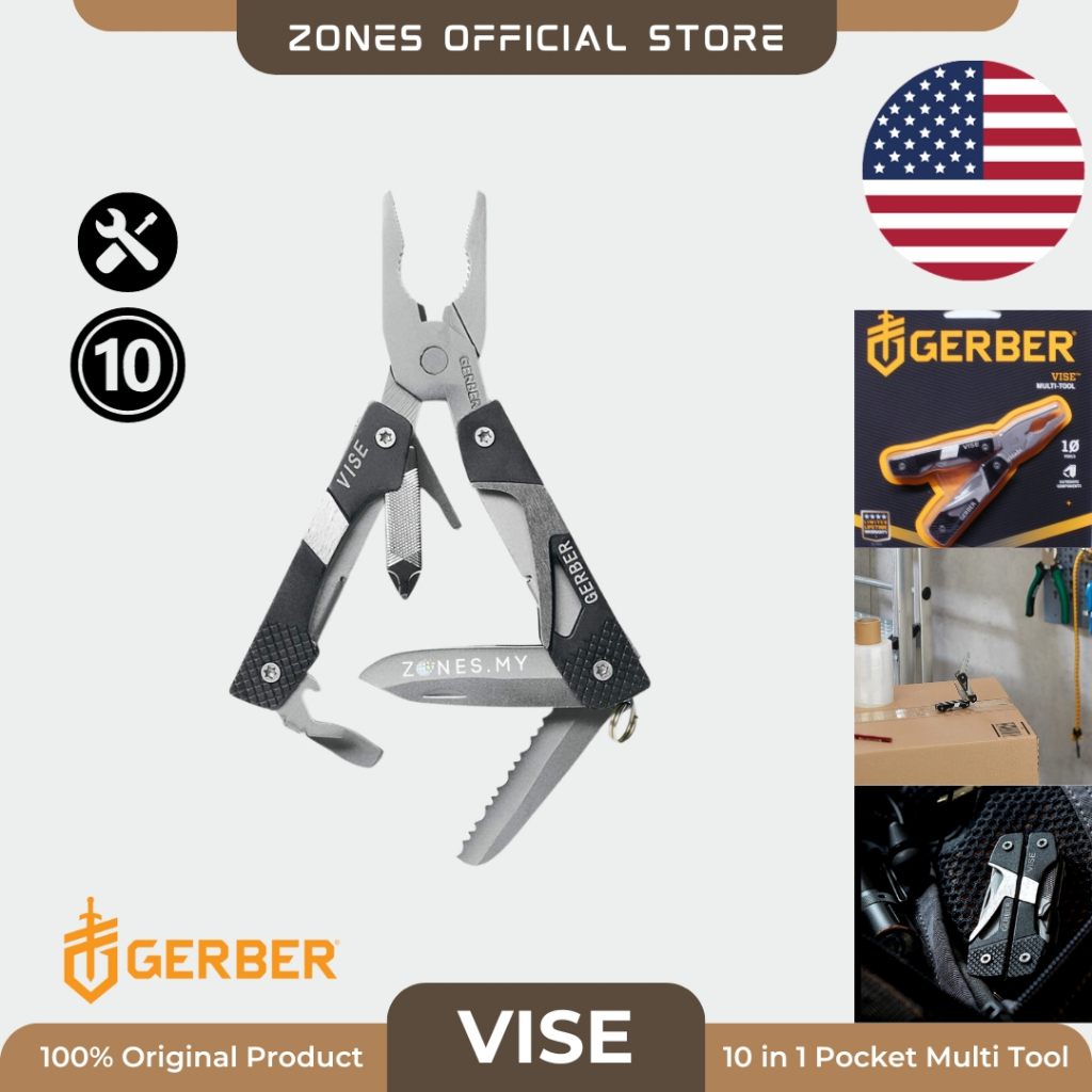 🥇 🇺🇸 USA | Gerber Gear | Vise Multi Tool | 10-In-1 MultiTools ...