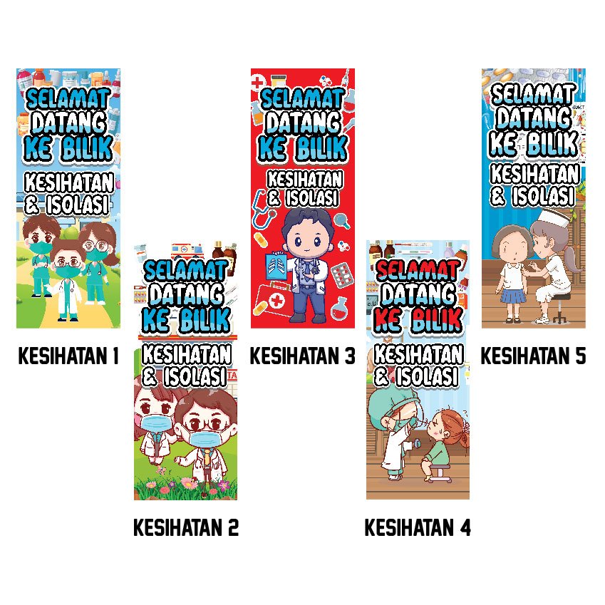 BUNTING SELAMAT DATANG KE BILIK KESIHATAN / SET KECERIAAN SEKOLAH - 5 ...