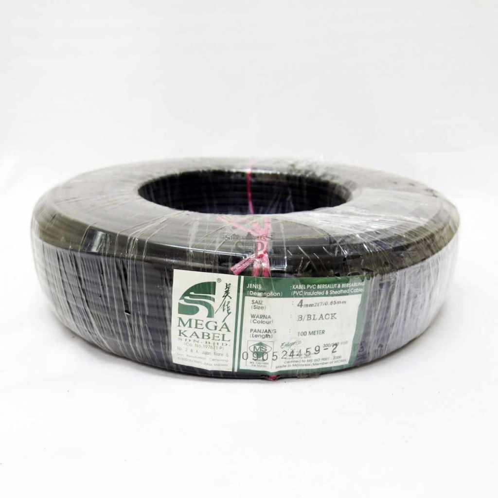 【Loose Cut】Mega Kabel 4mm Insulated PVC 100% Pure Copper Cable *SIRIM* (RED/BLACK/GREEN/BLUE ...