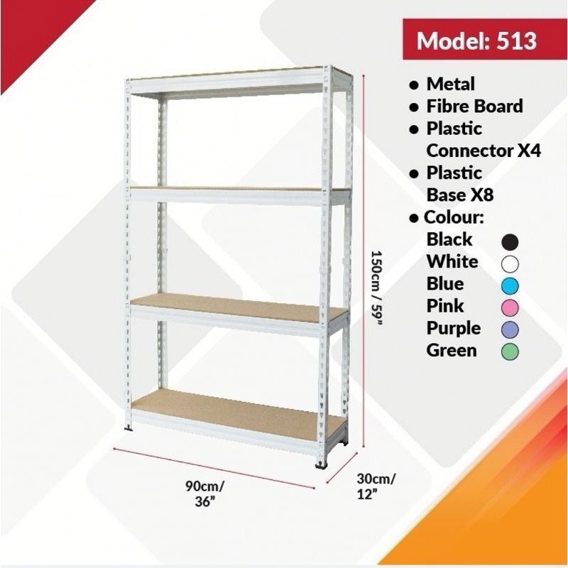 Rak 4 Tingkat Rak besi Bertingkat Rak Serbaguna 4 Tier Multipurpose ...
