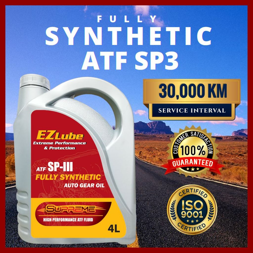 Ezlube ATF SP3 Fully Synthetic Automatic Transmission Fluid ATF Gear Oil Minyak Gearbox Auto ATF ...
