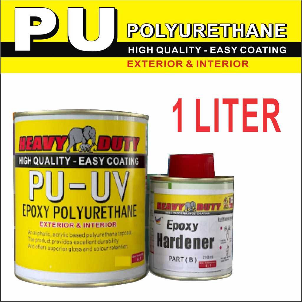 ( 1 LITER ) 1L / PU Polyurethane Recoatable Finish ( HEAVY DUTY PU ...