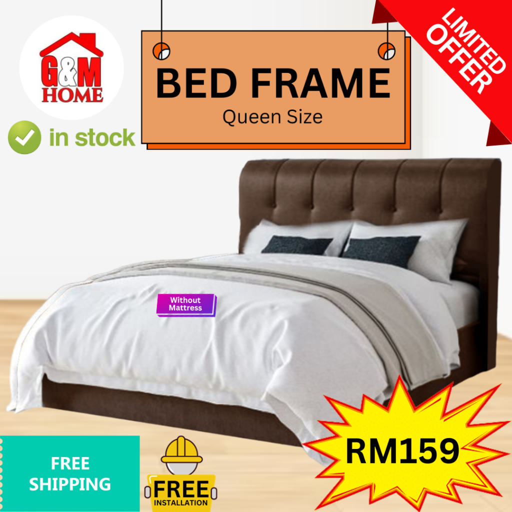 🔥READY STOCK🔥G&M Home Queen Size Bed Frame / Divan Bed / Modern Bed ...