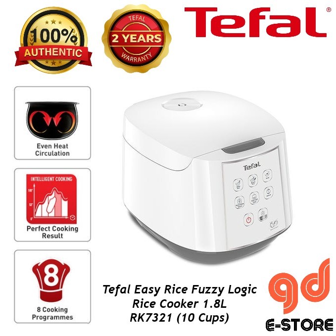 Tefal Rice Cooker 1.8L (10 Cups) RK7321 Fuzzy Logic Rice Cooker ...