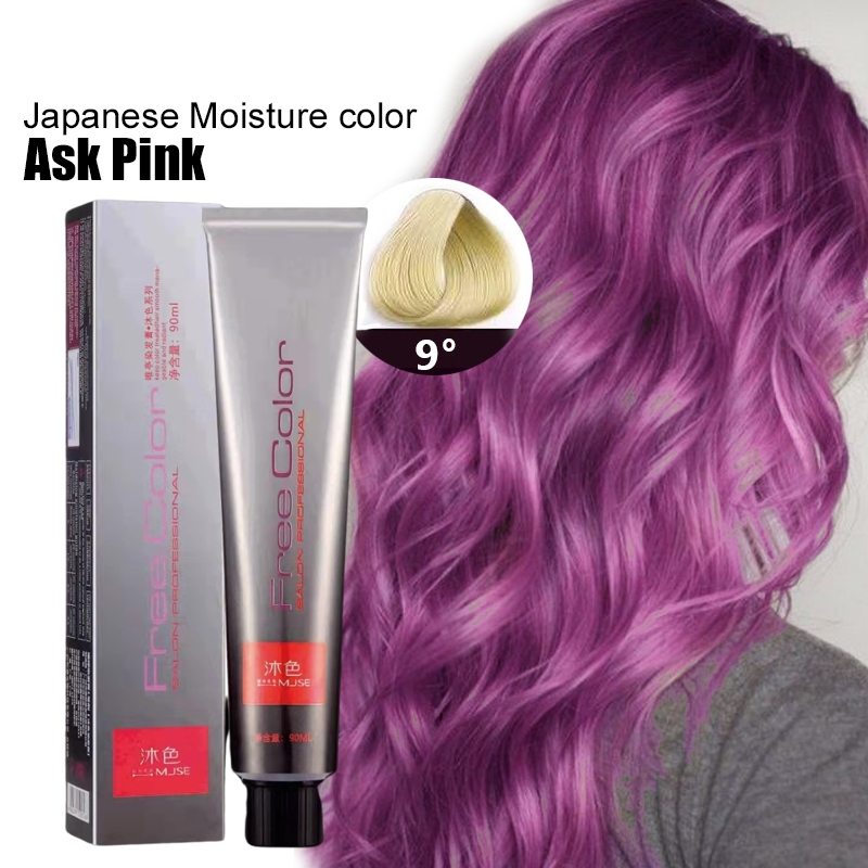 Japan Professional Hair Color 9/655 Ash Pink Hair Dye Color Cream 90ML ...