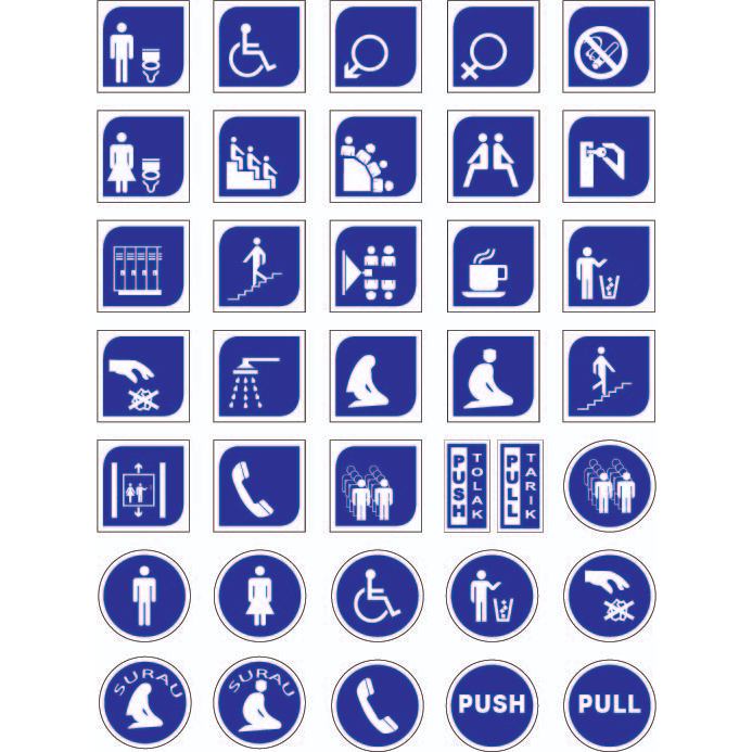 Mandatory sign, safety sign, papan tanda peraturan yang perlu dipatuhi ...