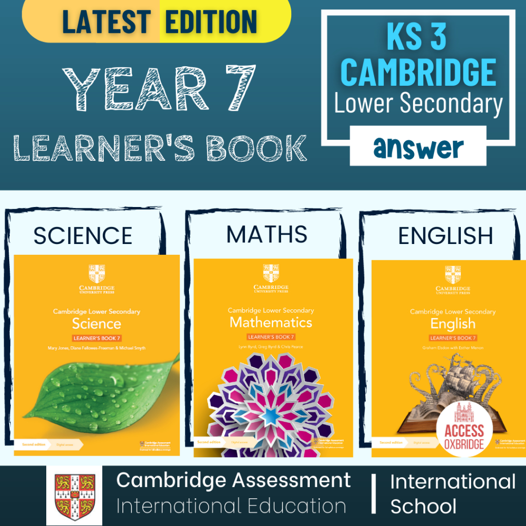 K1 Latest 2023 Year 7 Cambridge Lower Secondary Science Learner’s Book ...