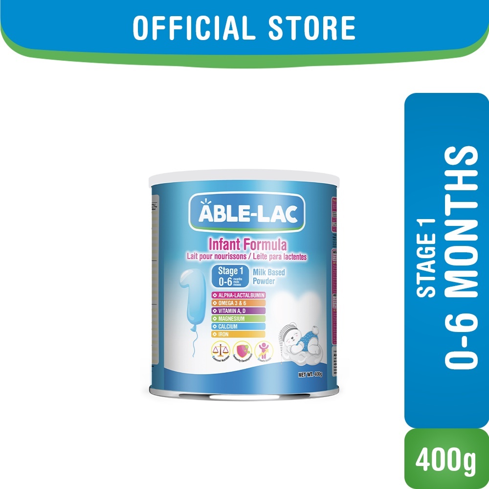 Able-Lac Formulated Infant Formula Stage 1 - 0-6 Months (400g) | Shopee ...