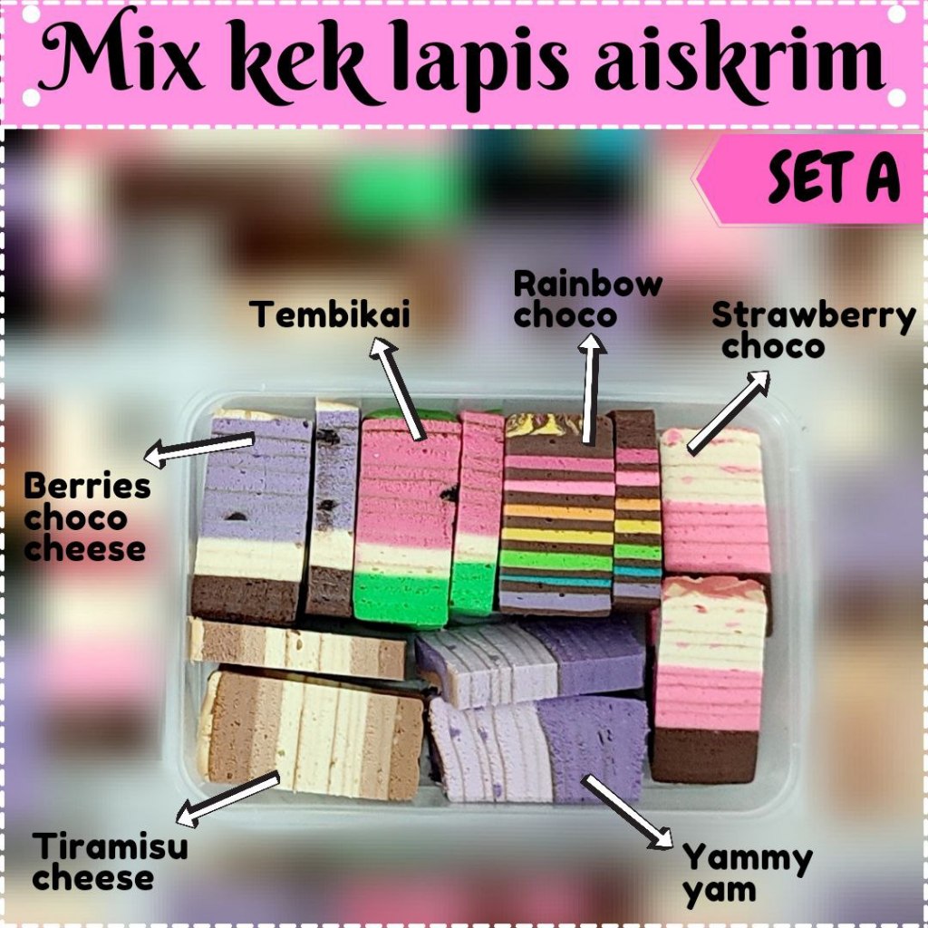 Set Mix Kecil Kek Lapis Sarawak Kek Lapis Aiskrim Murah | Shopee Malaysia