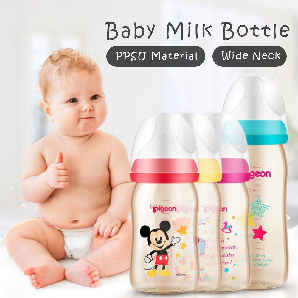 Pigeon PPSU Milk Bottle Wide Neck Botol Susu Teat Nipple Puting Susu Wide Neck Puting160ml/240ml ...
