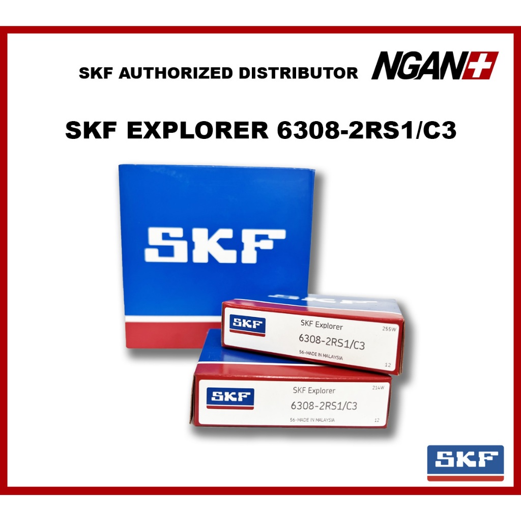SKF EXPLORER 6308 2Z/C3 , 6308 2Z/C3GJN , 6308 2RS1/C3 Deep groove Ball ...