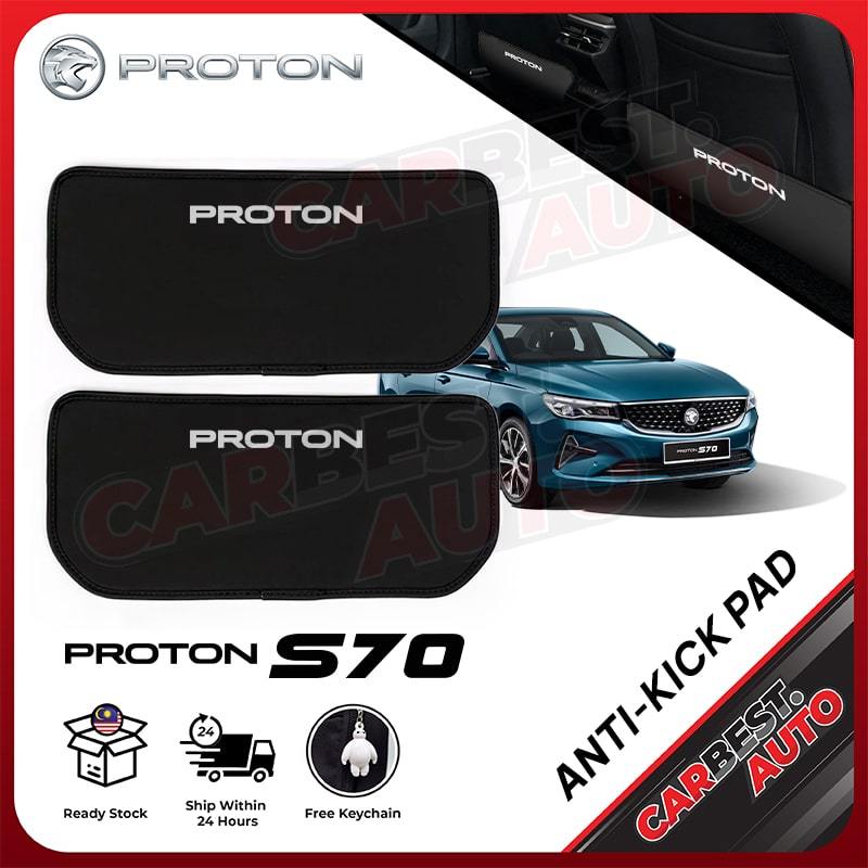 2pcs Proton S70 Car Back Seat Leather Premium Anti Kick Pad Anti Dirty ...