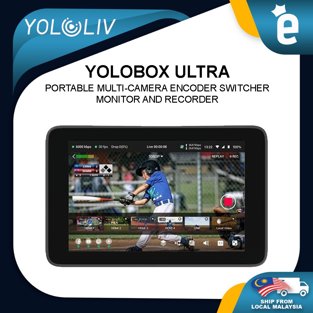 YoloLiv YoloBox Ultra Portable Multi-Camera Encoder Switcher Monitor ...