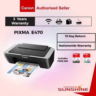 Canon Pixma E470 Wi-Fi All In One Colour Inkjet Printer PG47/CL57/CL57S ...