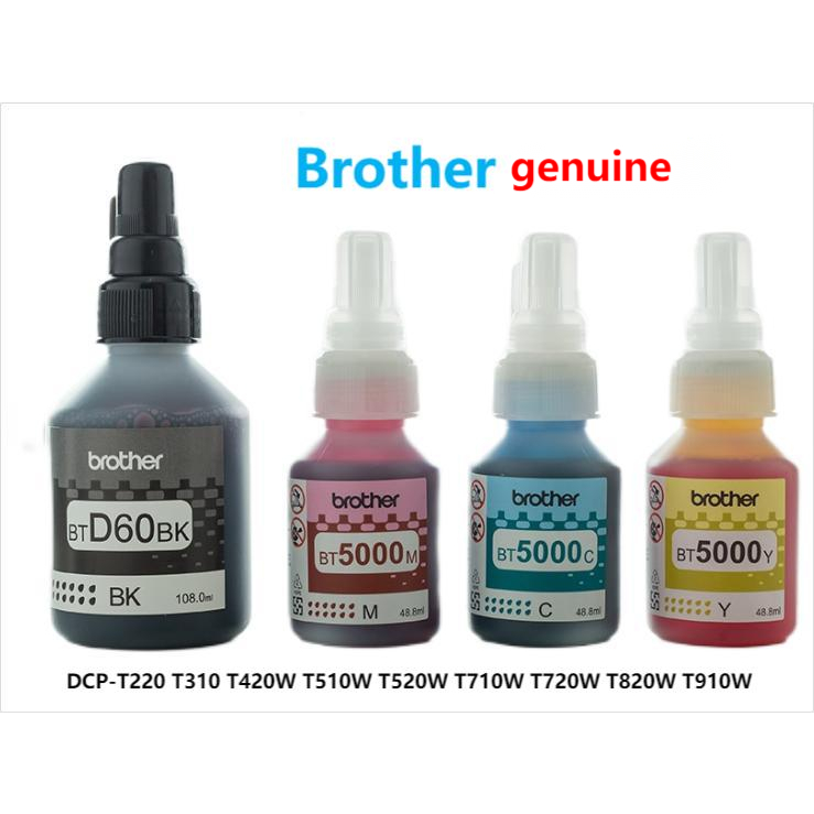 Brother Original BTD60BK + BT5000 Ink Set BTD60 T310 T510W T710W T810W ...