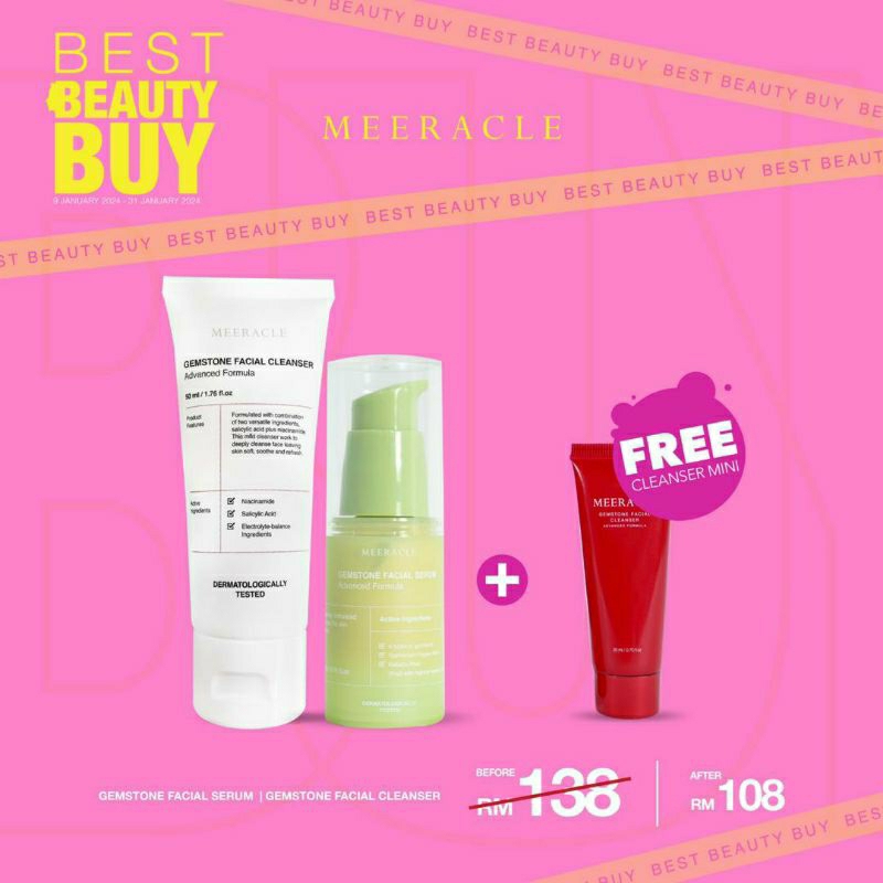 MEERACLE SET BASIC SERUM + CLEANSER (FREE MINI CLEANSER) | Shopee Malaysia