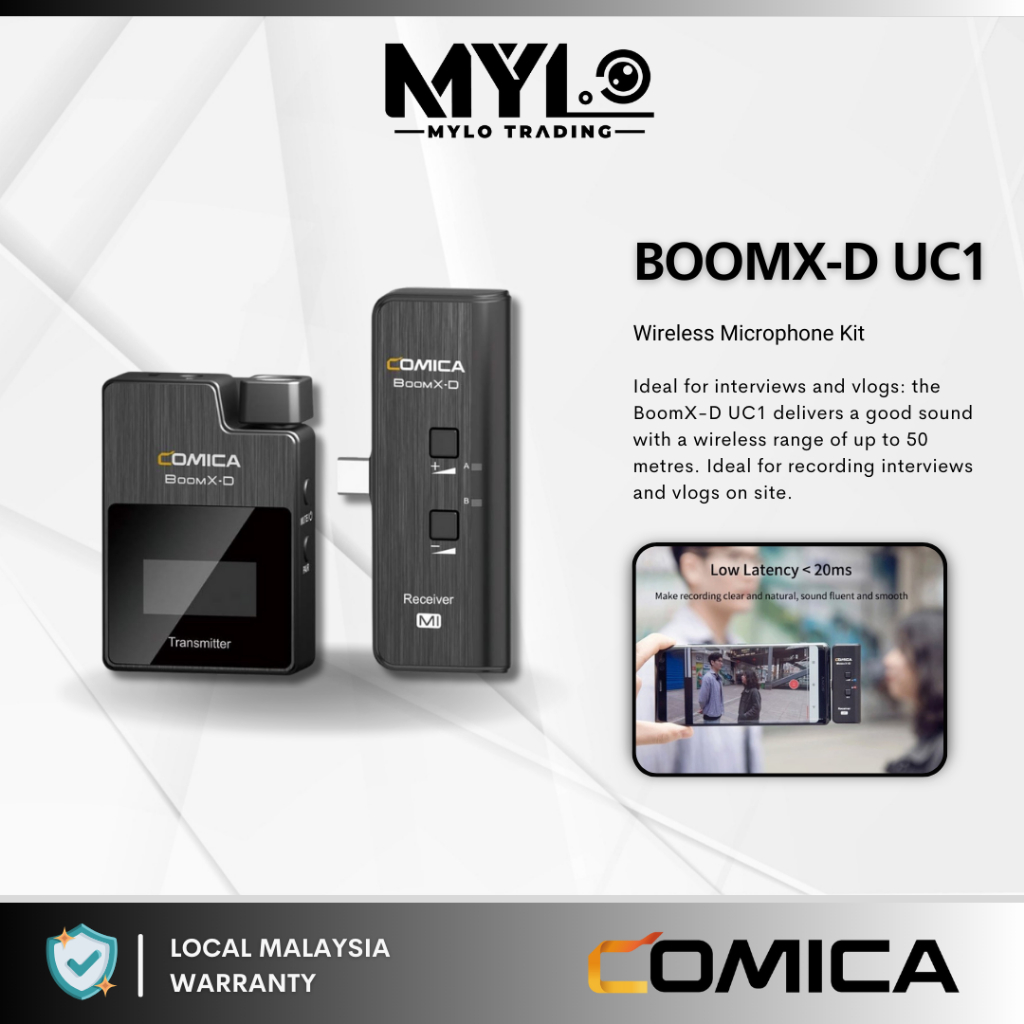 Comica BoomX-D UC1 Ultracompact Digital Wireless Microphone System for Android Smartphones (2.4 ...