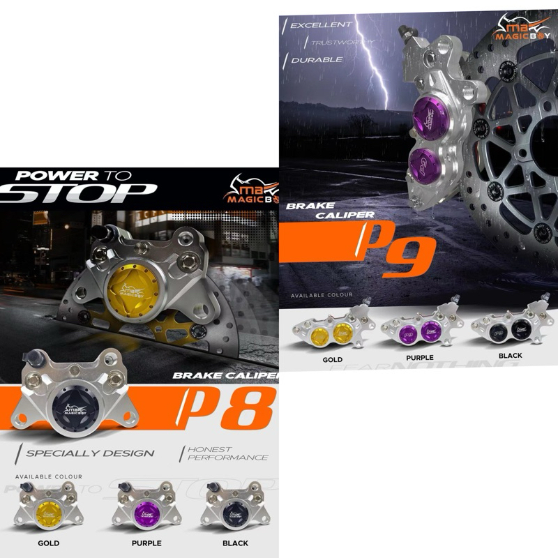 MAGIC BOY UNIVERSAL 2 POT / 4 POT (P8/P9) CNC Brake Caliper For RS150 ...
