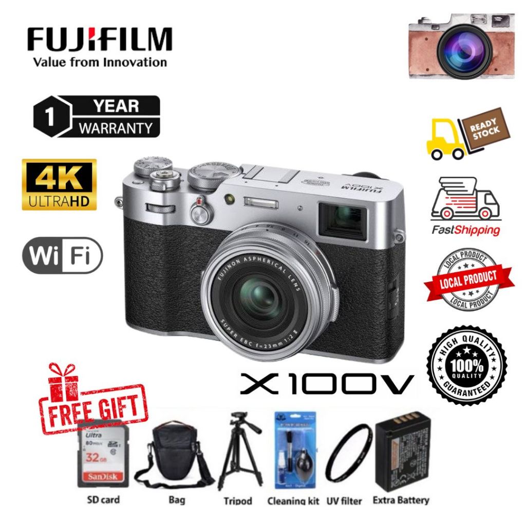 (Ready Stock) FUJIFILM X100V APSC Format Point and Shoot Digital Camera ...
