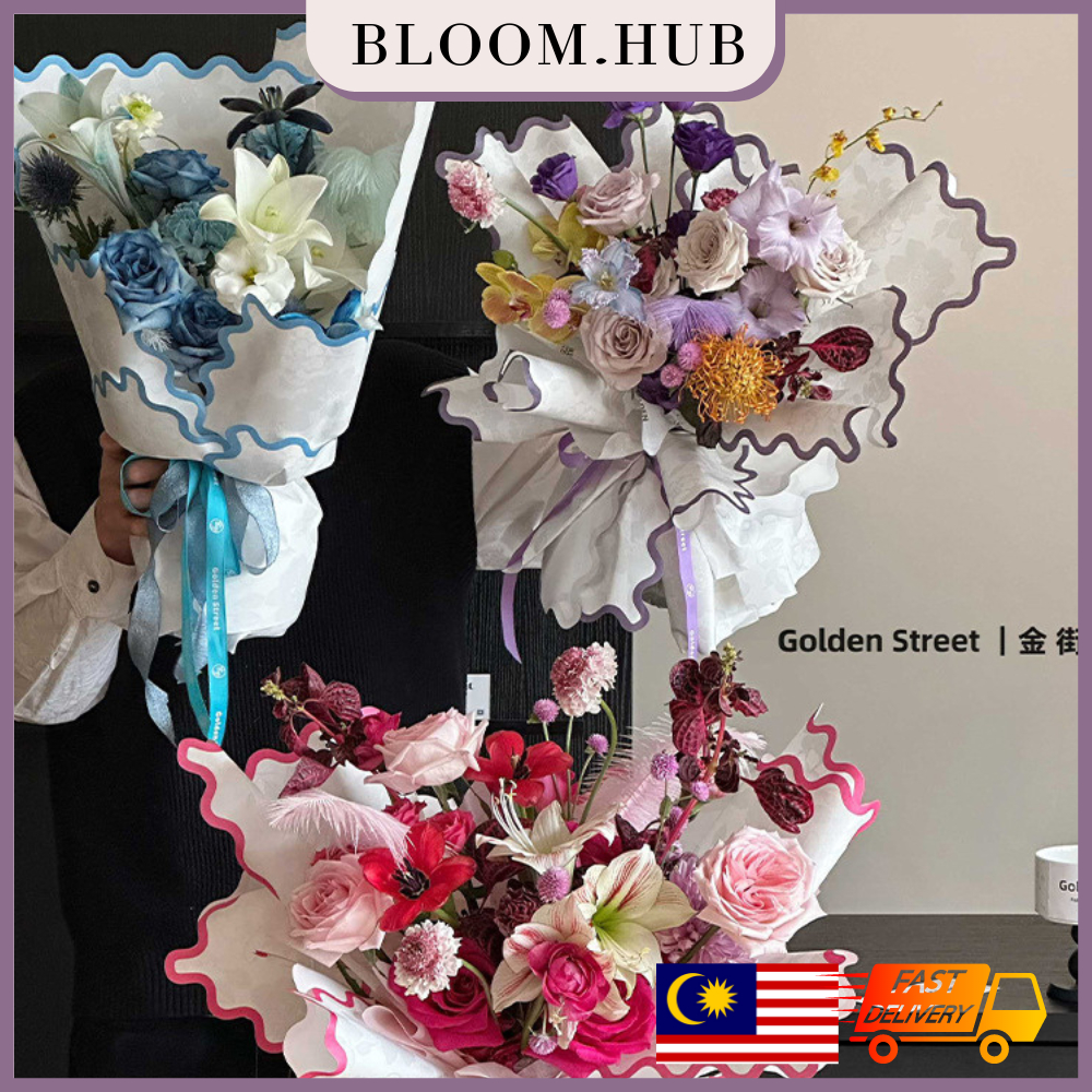 Bloom.hub Wave Fenghua Paper New 85g Thickened Flower Bouquet Wrapping ...
