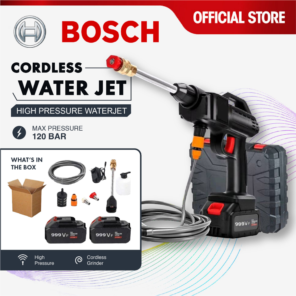 Bosch Cordless Water Jet 999VF (10 YearsWarranty)Water Jet Portable Car ...
